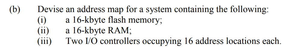 Solved 3 Devise an address map for a system containing the | Chegg.com