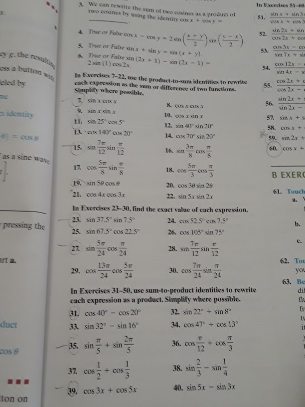 Solved In Exercises 51-60 s We can rewrite the sum of two | Chegg.com Solved In Exercises 51-60 s We can rewrite the sum of two | Chegg.com