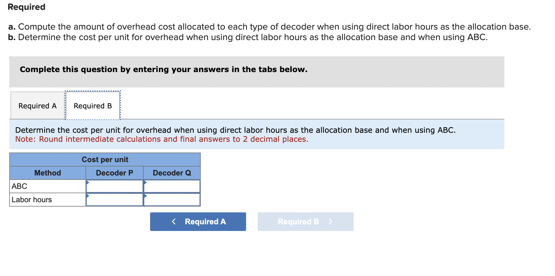 Solved Snowden Industries produces two electronic decoders, | Chegg.com