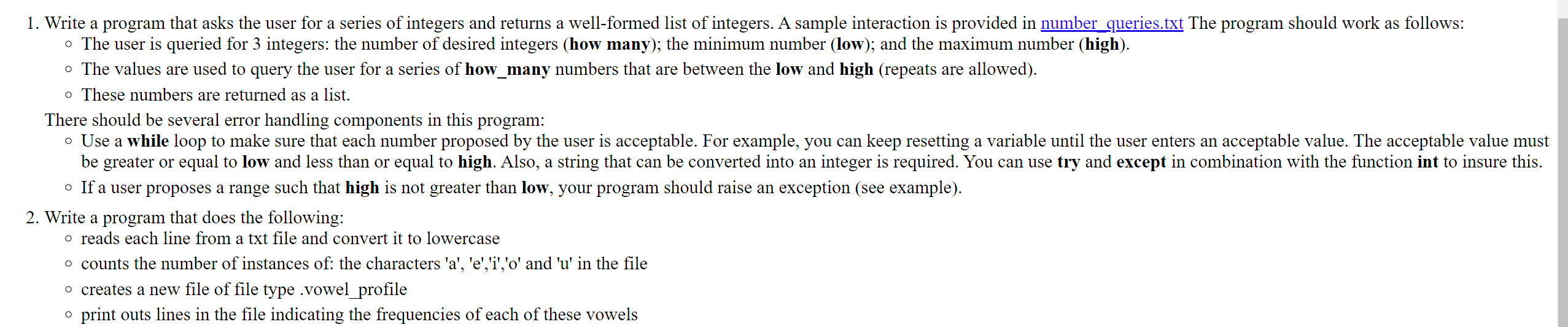 Solved 1. Write a program that asks the user for a series of | Chegg.com
