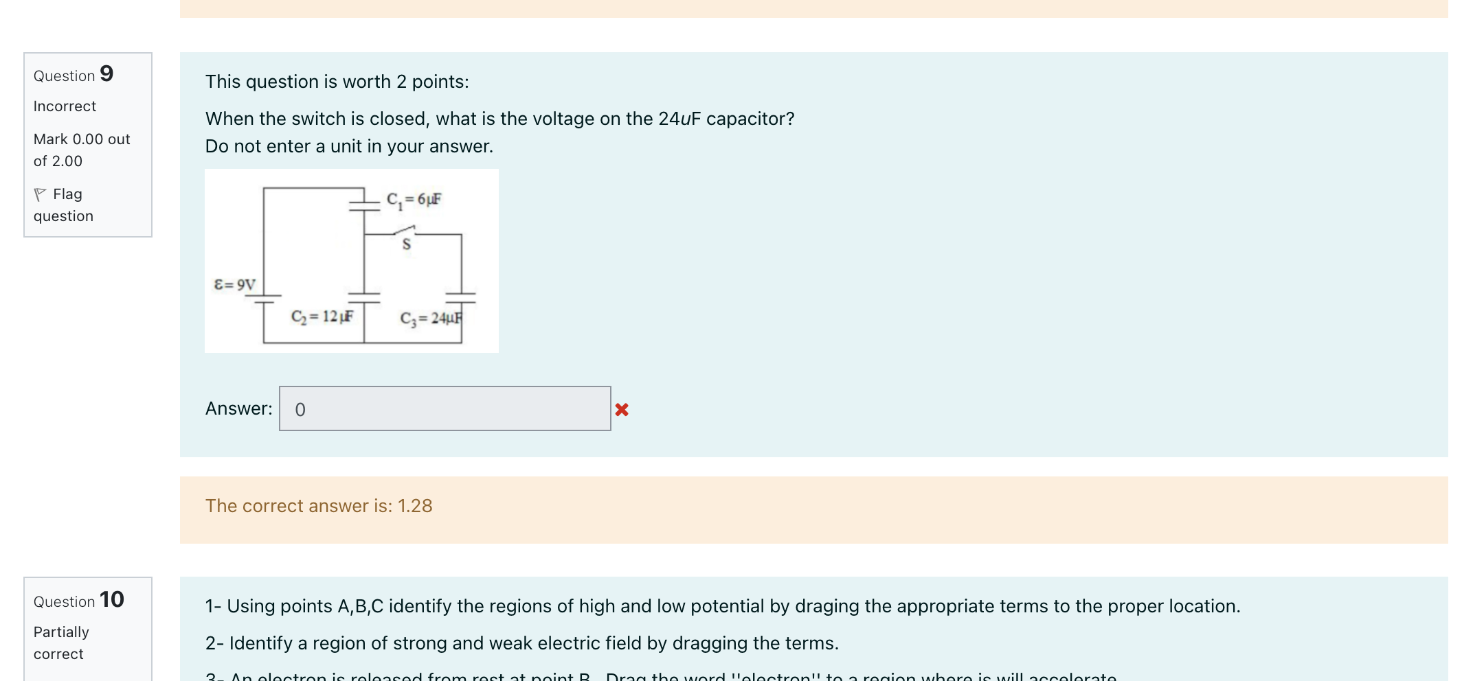 Solved Question 9 Incorrect This question is worth 2 points: | Chegg.com