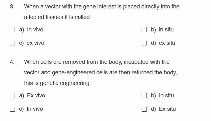 Solved 3. When a vector with the gene interest is placed | Chegg.com