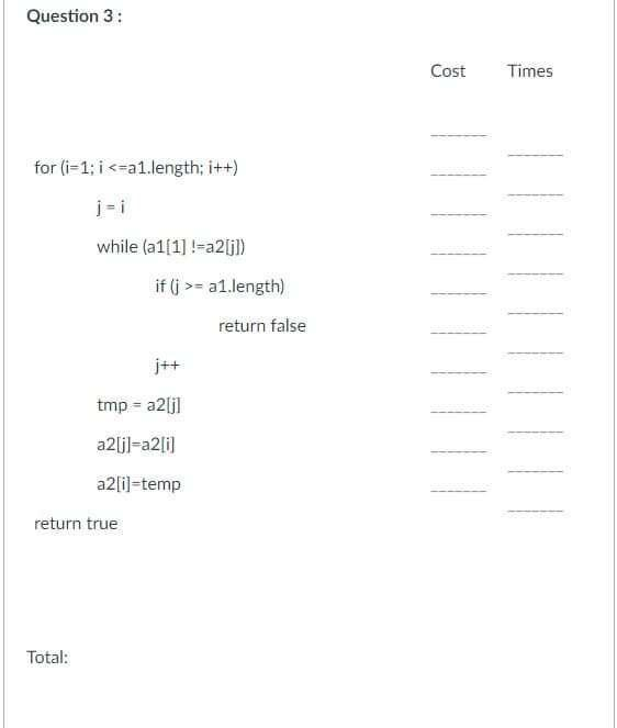 Solved Determine the running time of the algorthims by | Chegg.com