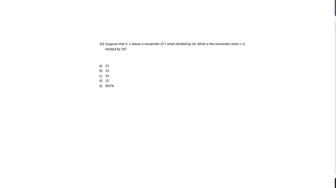 Solved 8) How many positive divisors does 2020 have? a) 4 b) | Chegg.com