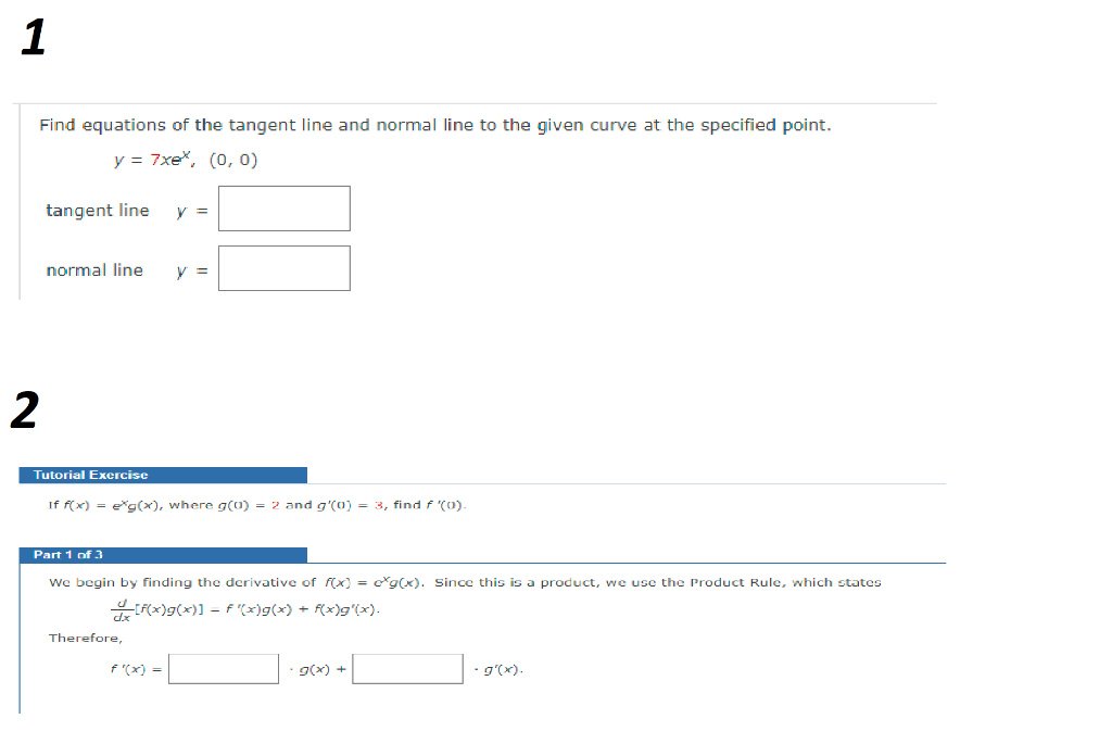 Solved Find Equations Of The Tangent Line And Normal Line To