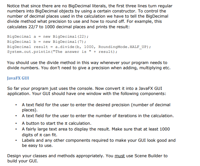 Arbitrary Precision Pi Calculator (15 marks / 3%) In | Chegg.com