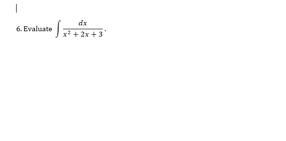 Solved ∫x2+2x+3dx | Chegg.com
