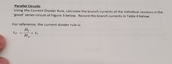 Solved Parallel Circuits Using the Current Divider Rule, | Chegg.com