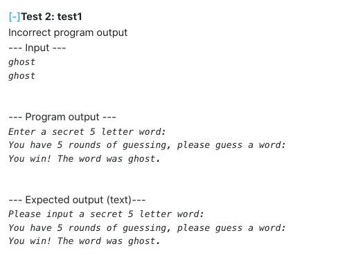 Solved [-]Test 1: testo Incorrect program output --- Input | Chegg.com