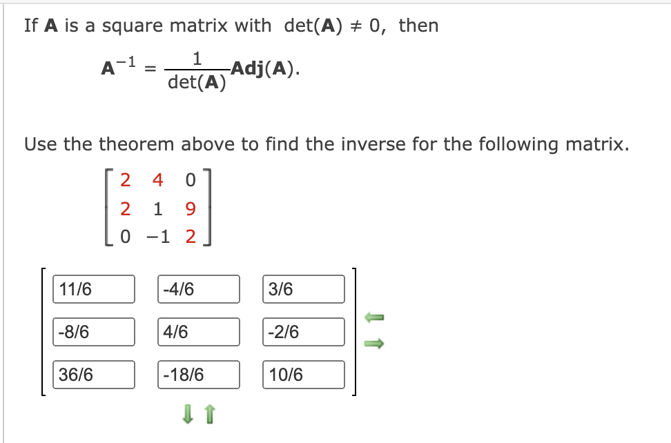 Solved If A is a square matrix with det(A) = 0, then A-1 =. | Chegg.com