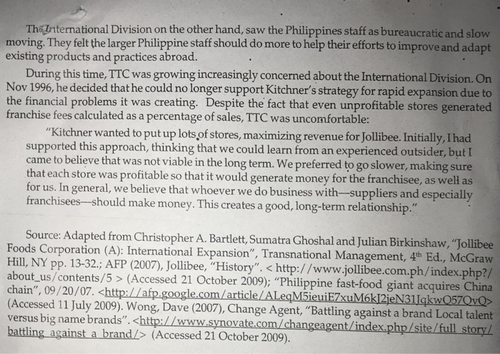 Solved Joibee JOLLIBEE FOODS CORPORATION Jollibee Foods | Chegg.com