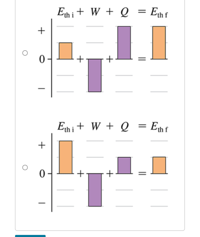 Solved Select the correct first-law bar chart for this | Chegg.com