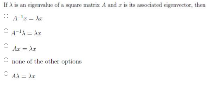 Solved A square matrix A with zero off-diagonal entries is | Chegg.com