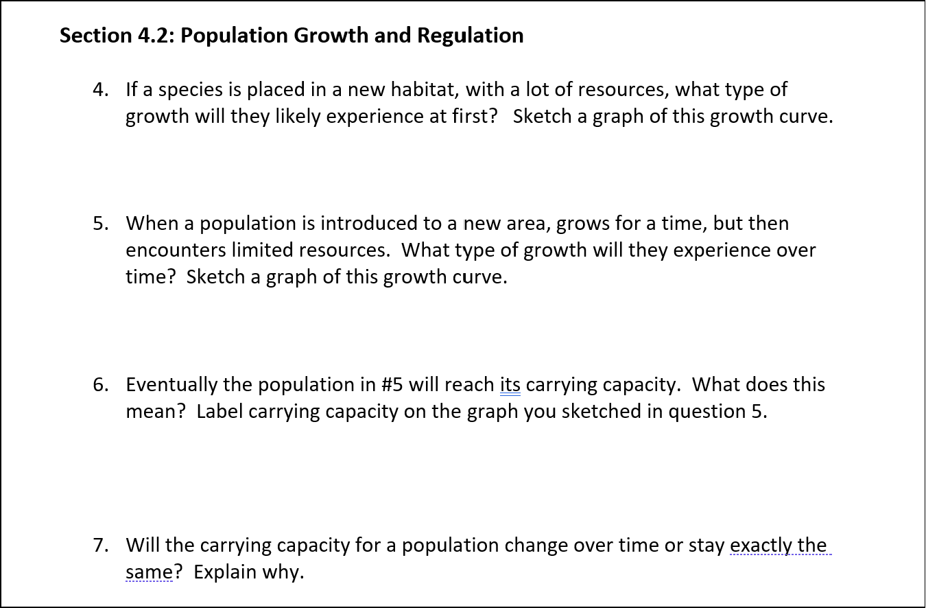 Solved Section 4.1: Population Demographics and Dynamics 1. | Chegg.com