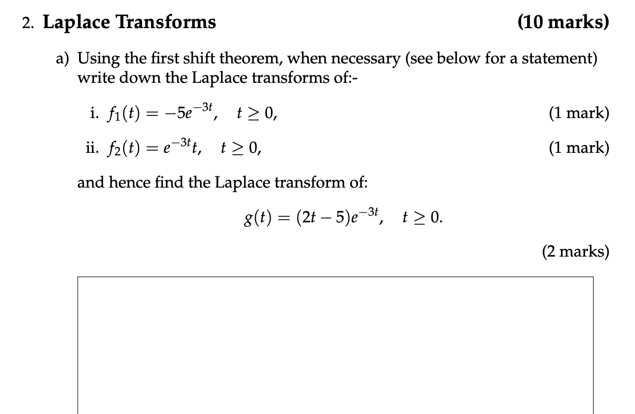 Solved a) Using the first shift theorem, when necessary (see | Chegg.com
