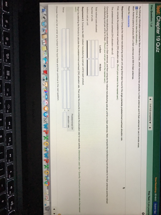 Solved Data Table Activity Cost Allocation Base Setup | Chegg.com