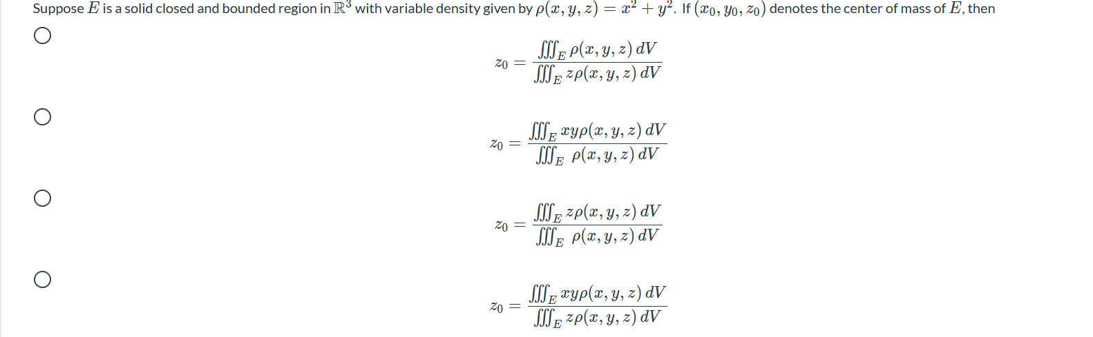 Solved Suppose E is a solid closed and bounded region in R' | Chegg.com