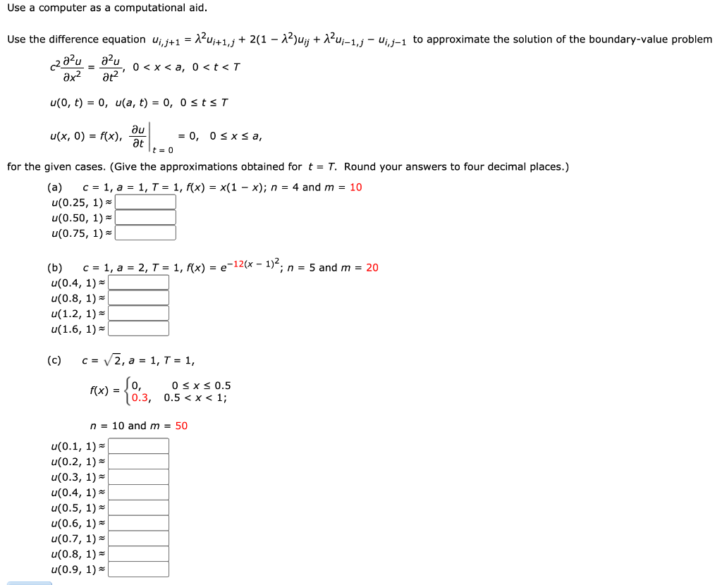 Solved Use a computer as a computational aid. Use the | Chegg.com