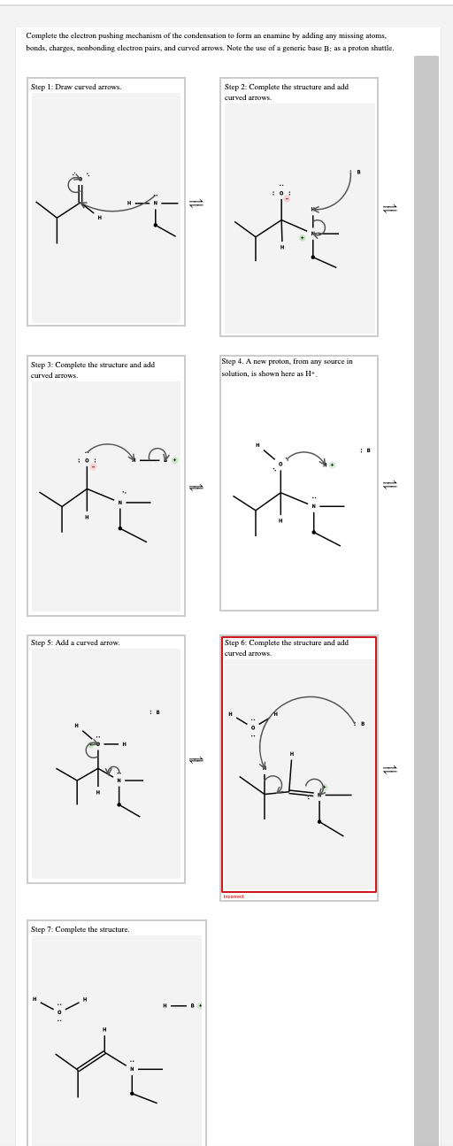 Solved Complete the electron pushing mechanism of the | Chegg.com