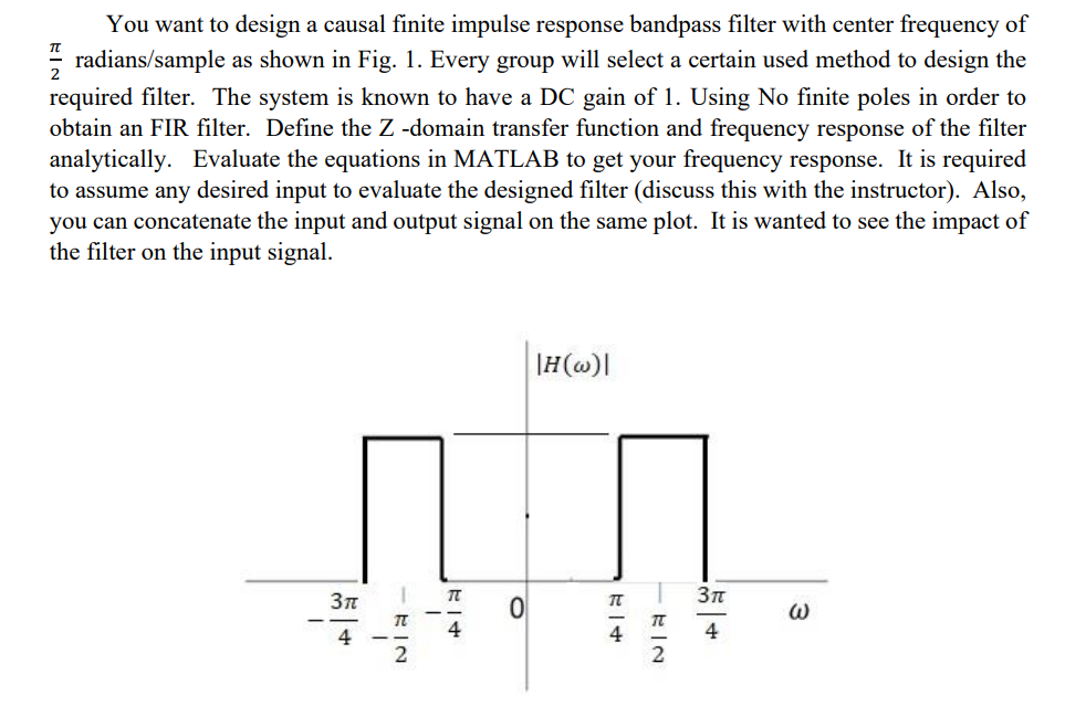 Solved TT You want to design a causal finite impulse | Chegg.com