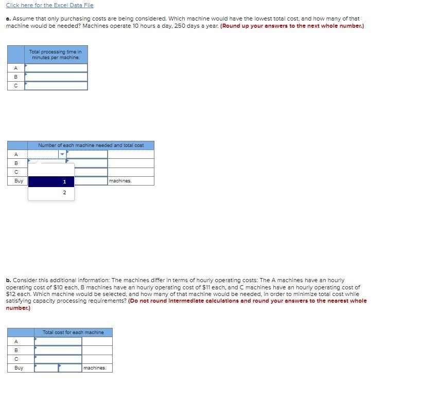 Solved A manager must decide which type of machine to buy, | Chegg.com