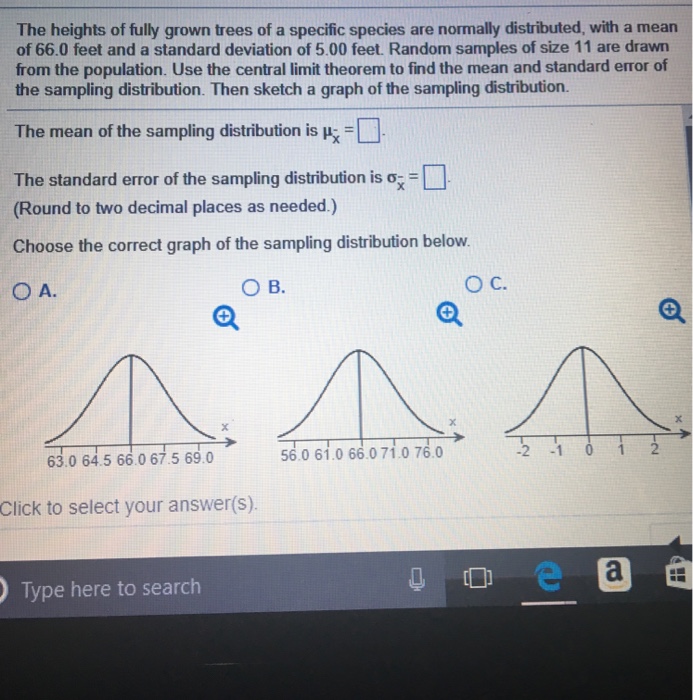 Solved The heights of fully grown trees of a specific | Chegg.com