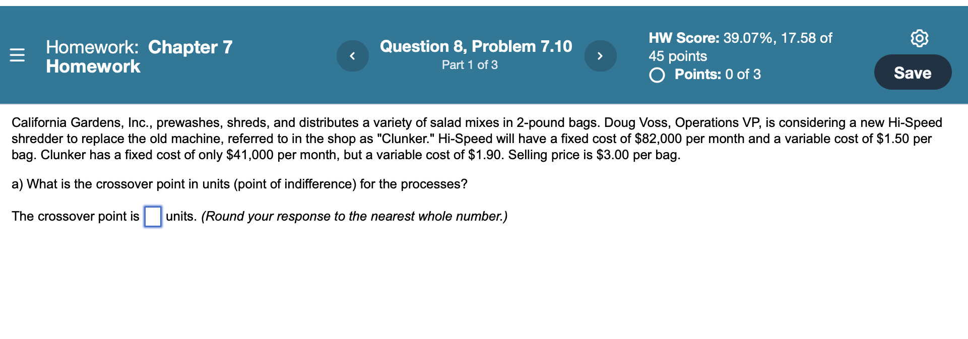 Solved = Homework: Chapter 7 Homework Question 8, Problem | Chegg.com