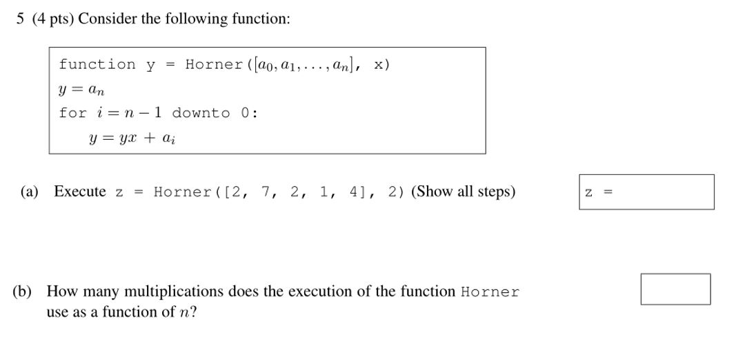 Solved Consider the given function: a.) Execute z = | Chegg.com