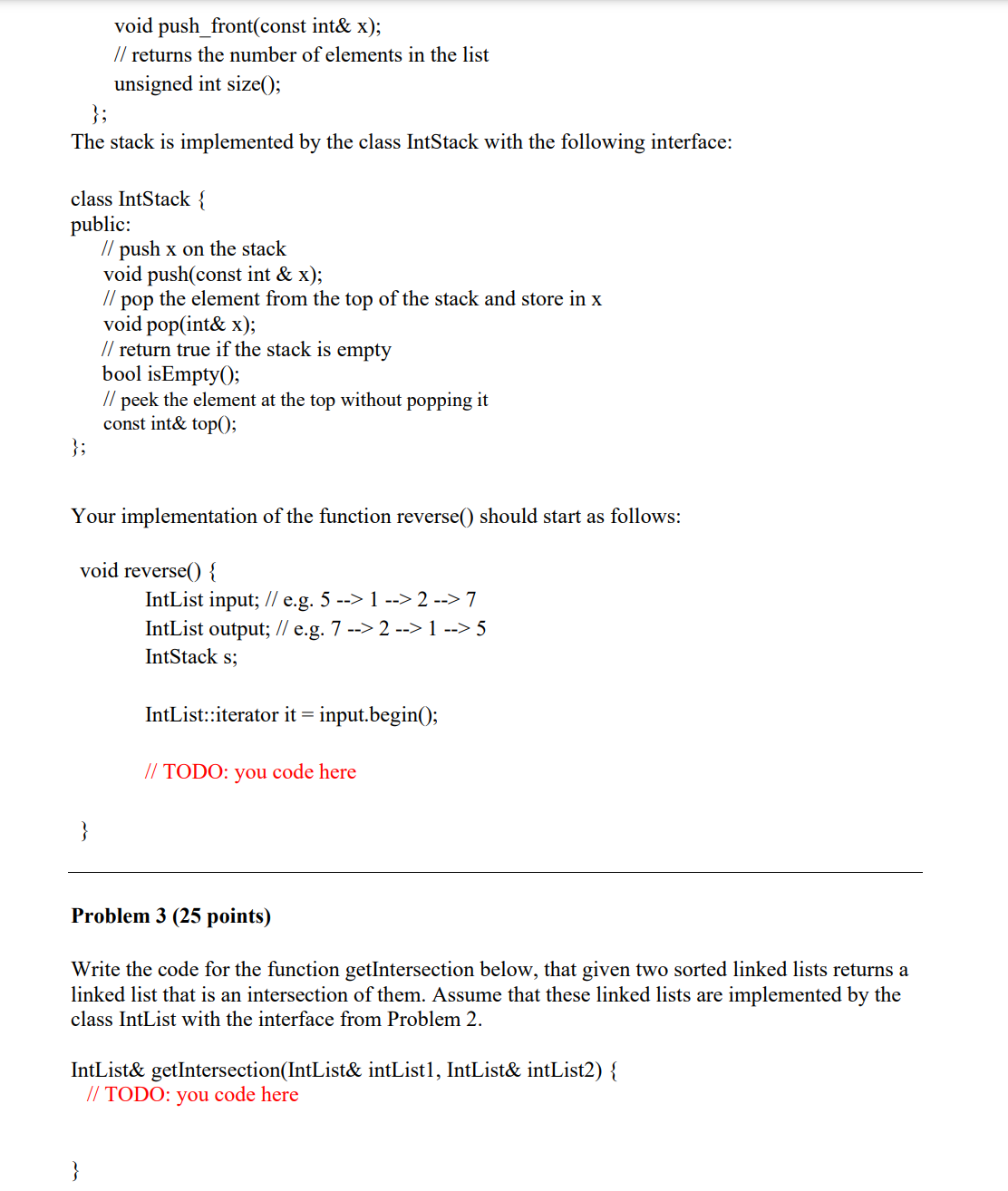 Solved Please do Problems 2, 3 AND 4 in C++!! Thank You! | Chegg.com