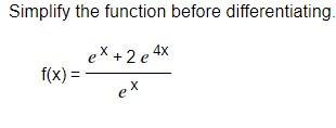 Solved Simplify the function before differentiating. f(x) = | Chegg.com