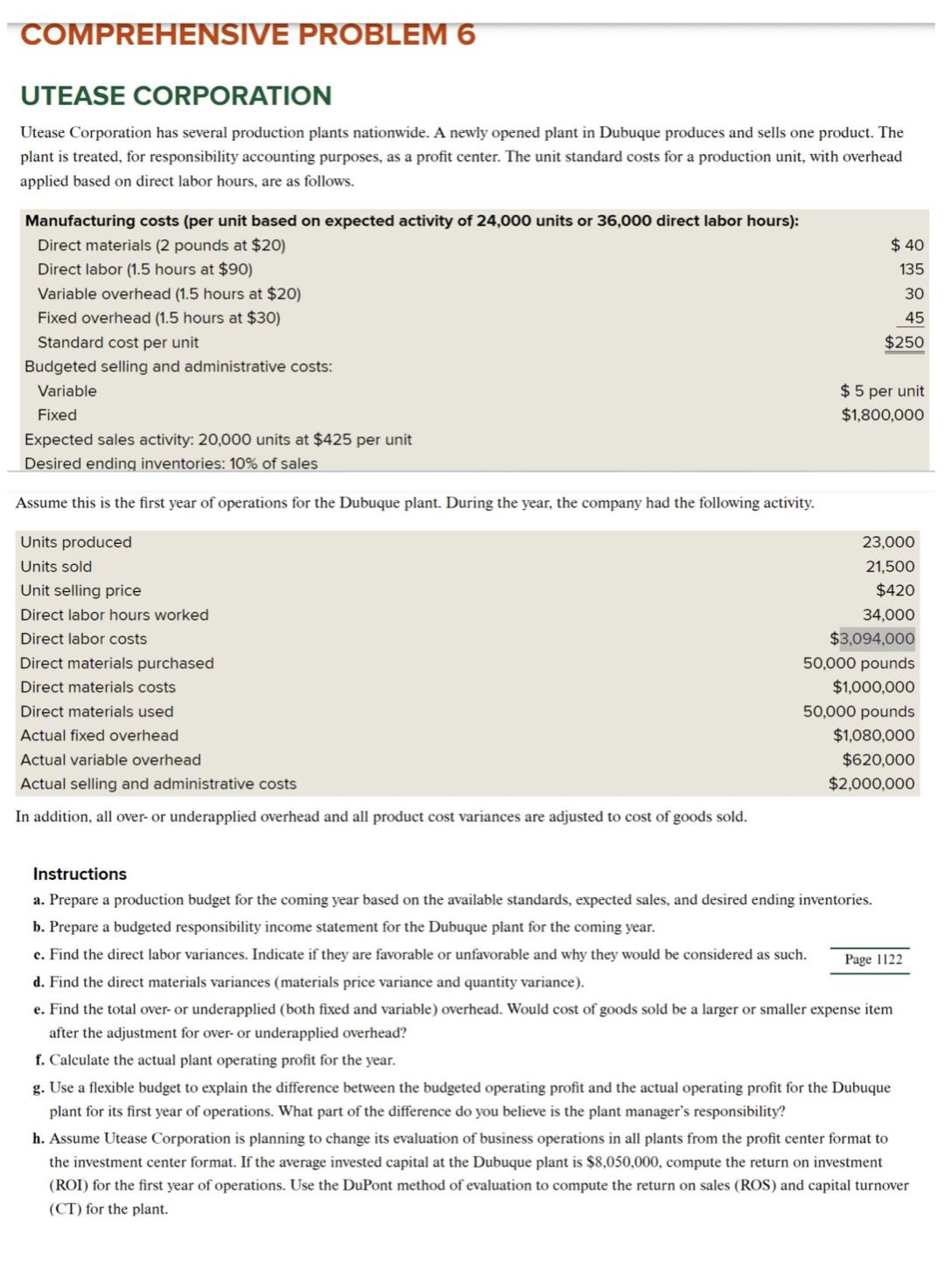 Solved Please awnser part f,g,h,i,J COMPREHENSIVE PROBLEM | Chegg.com