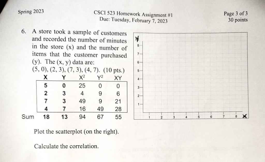 Solved CSCI 523 Homework Assignment \#1 Due: Tuesday, | Chegg.com