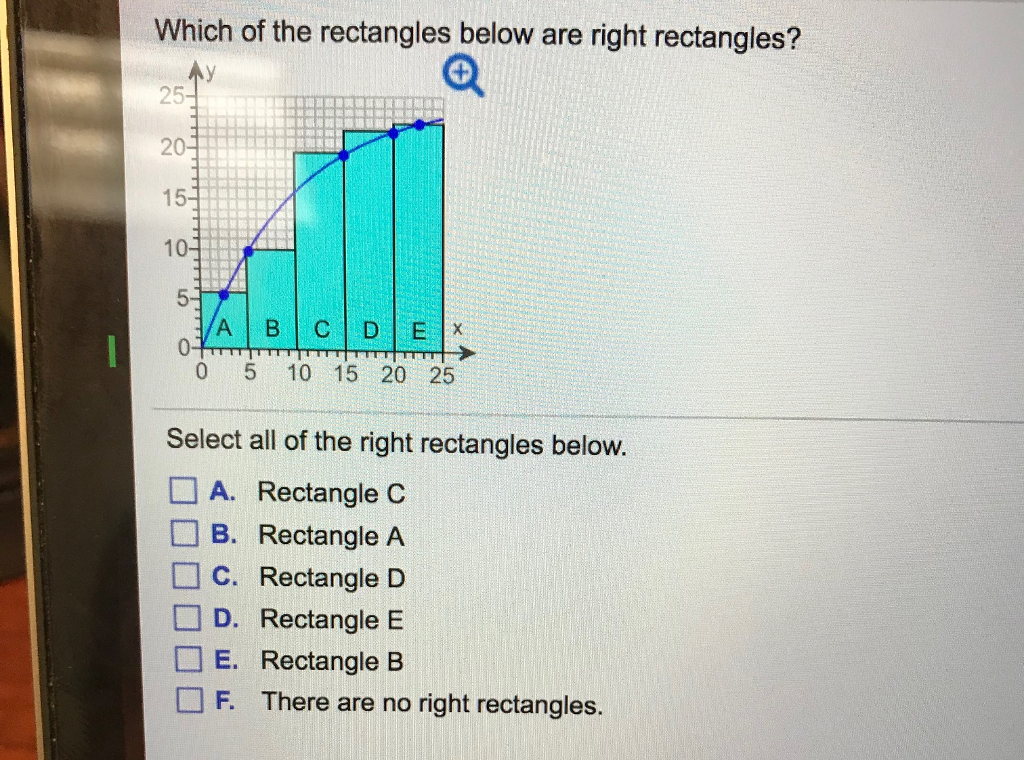 Solved Which of the rectangles below are right rectangles? | Chegg.com
