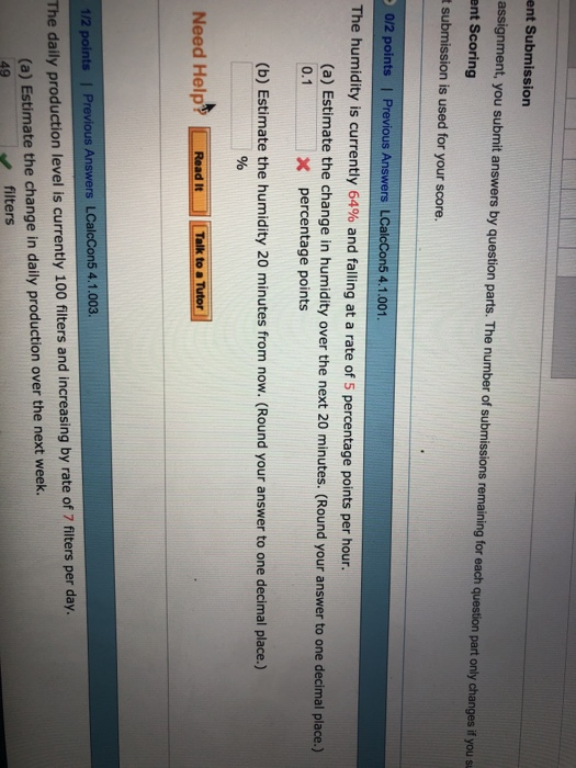 Solved ent Submission assignment, you submit answers by | Chegg.com