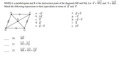 Solved MNPQ is a parallelogram and R is the intersection | Chegg.com