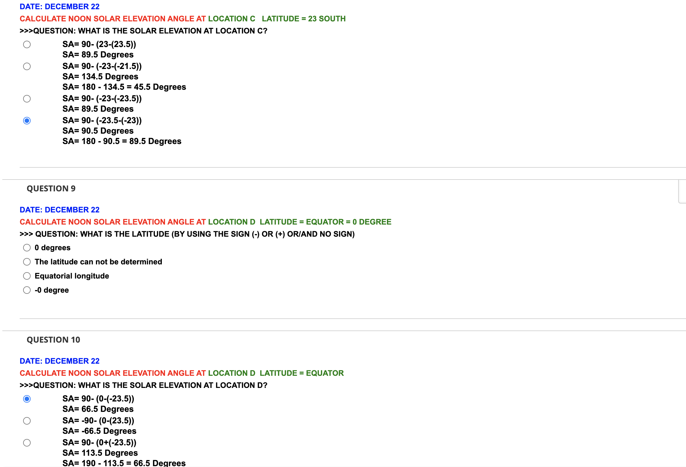 Solved DATE: DECEMBER 22 ﻿CALCULATE NOON SOLAR ELEVATION | Chegg.com