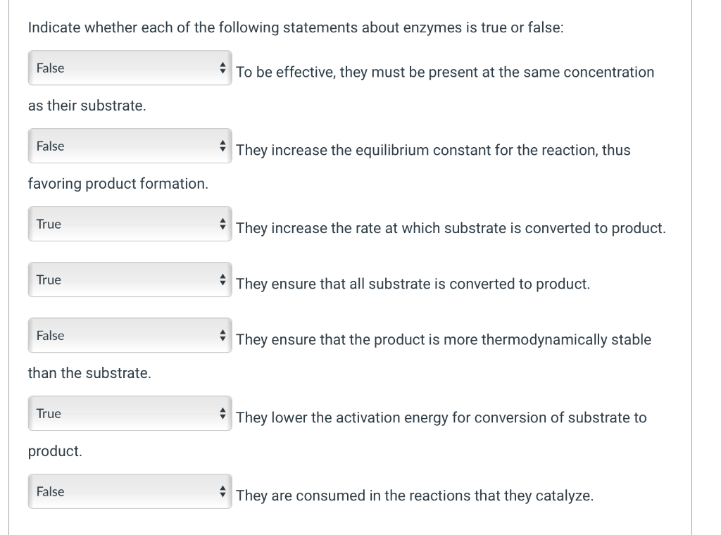 Solved Indicate whether each of the following statements | Chegg.com