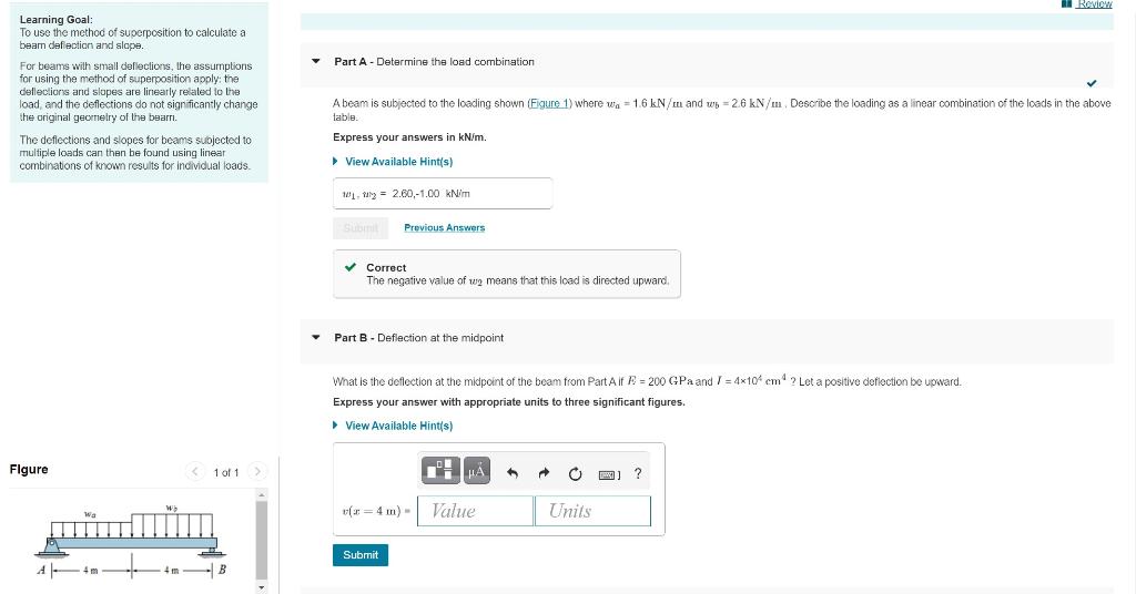 Solved Review Part A - Determine the load combination | Chegg.com
