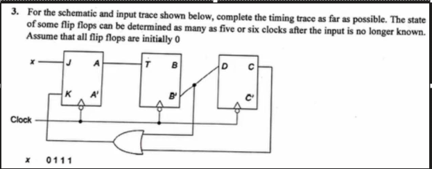 Solved 3. For the schematic and input trace shown below, | Chegg.com