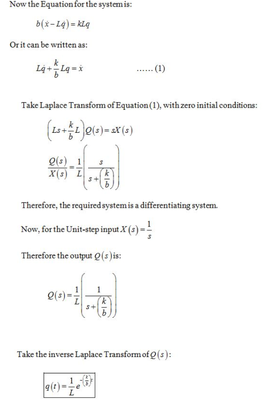 Solved For the system shown in the figure, x(t) is the input | Chegg.com