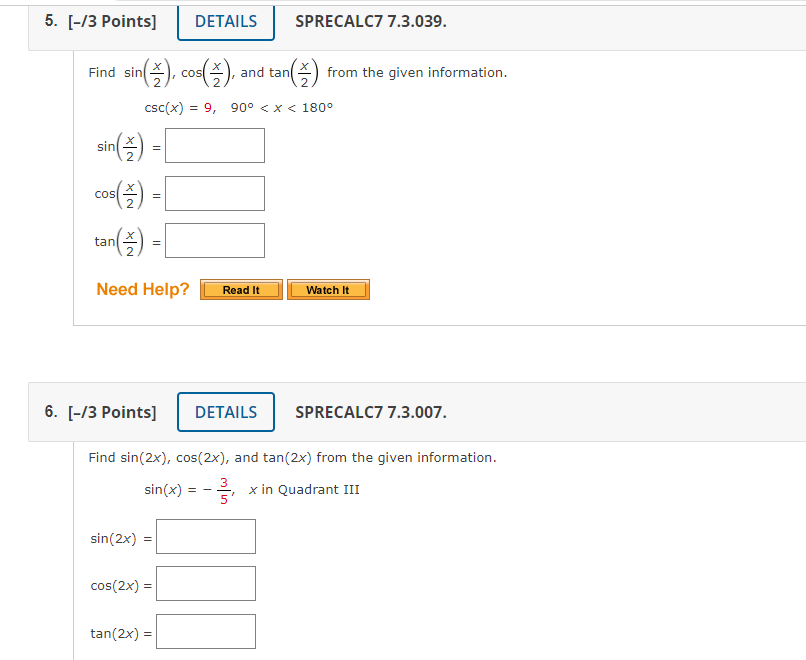 Solved Please help with both questions and breakdown steps | Chegg.com