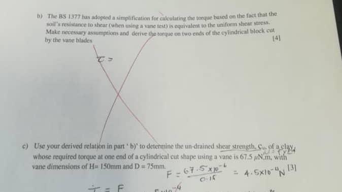 Solved b) The Bs 1377 has adopted a simplification for | Chegg.com