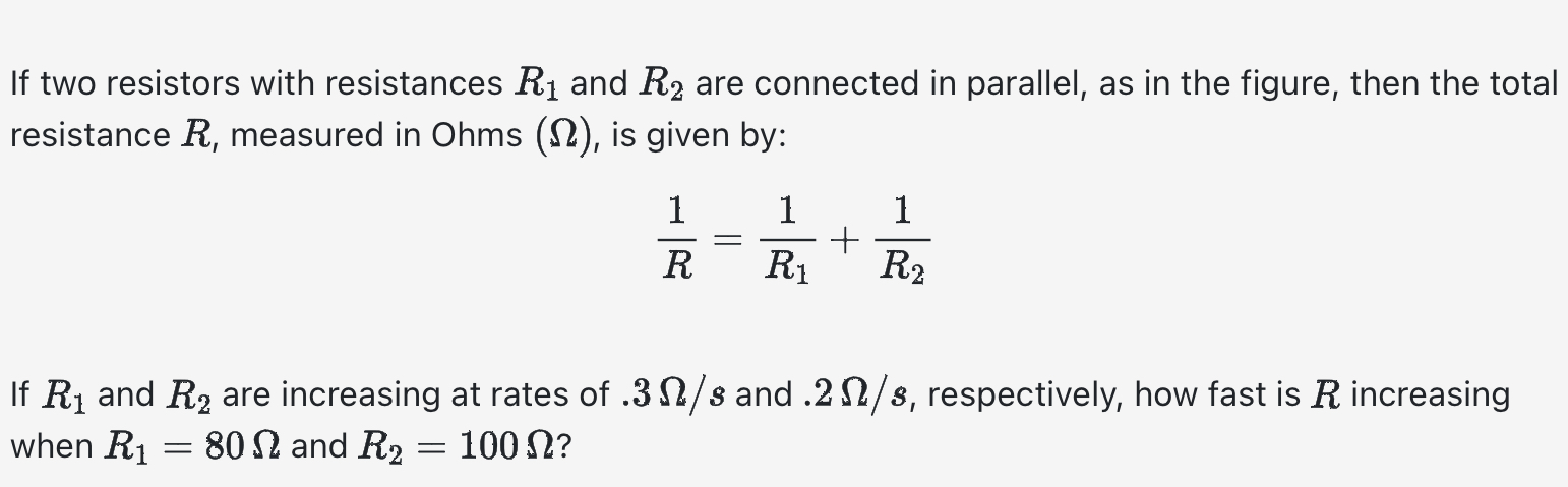 Solved If two resistors with resistances R1 ﻿and R2 ﻿are | Chegg.com