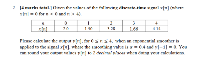Solved [4 ﻿marks total.] ﻿Given the values of ﻿the following | Chegg.com