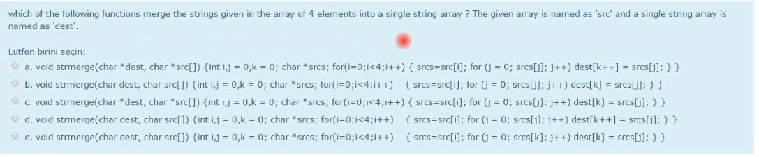 Solved Which Of The Following Functions Merge The Strings