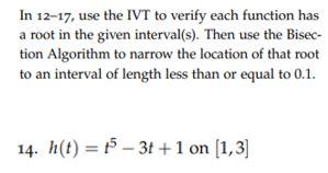 Solved In 12−17, use the IVT to verify each function has a | Chegg.com