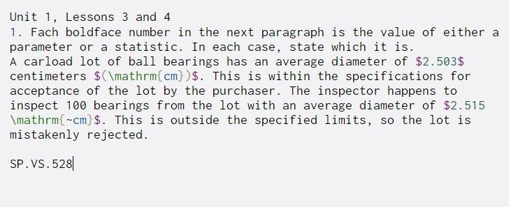 Solved Unit 1, Lessons 3 and 4 1. Fach boldface number in | Chegg.com