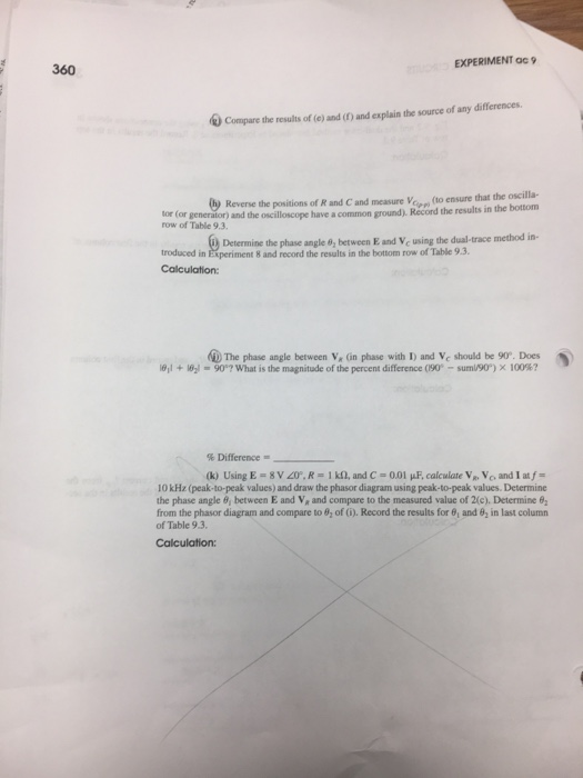 Solved Part 2 Series R-C Circuit (a) Construct the network | Chegg.com