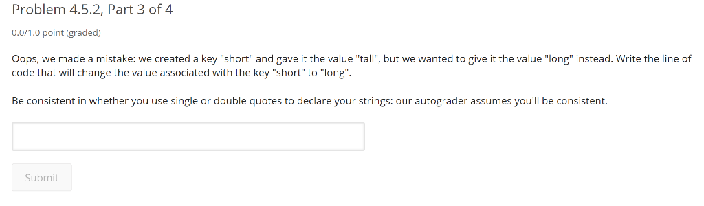 Solved Problem 4.5.2 Bookmark this page The problems on this | Chegg.com