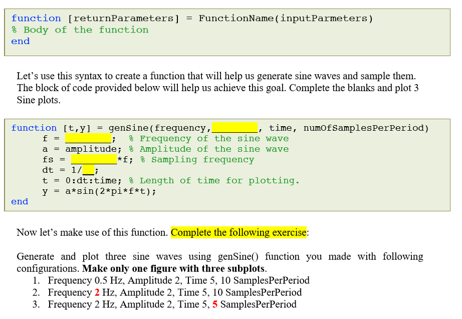 Solved function [returnParameters] - FunctionName | Chegg.com